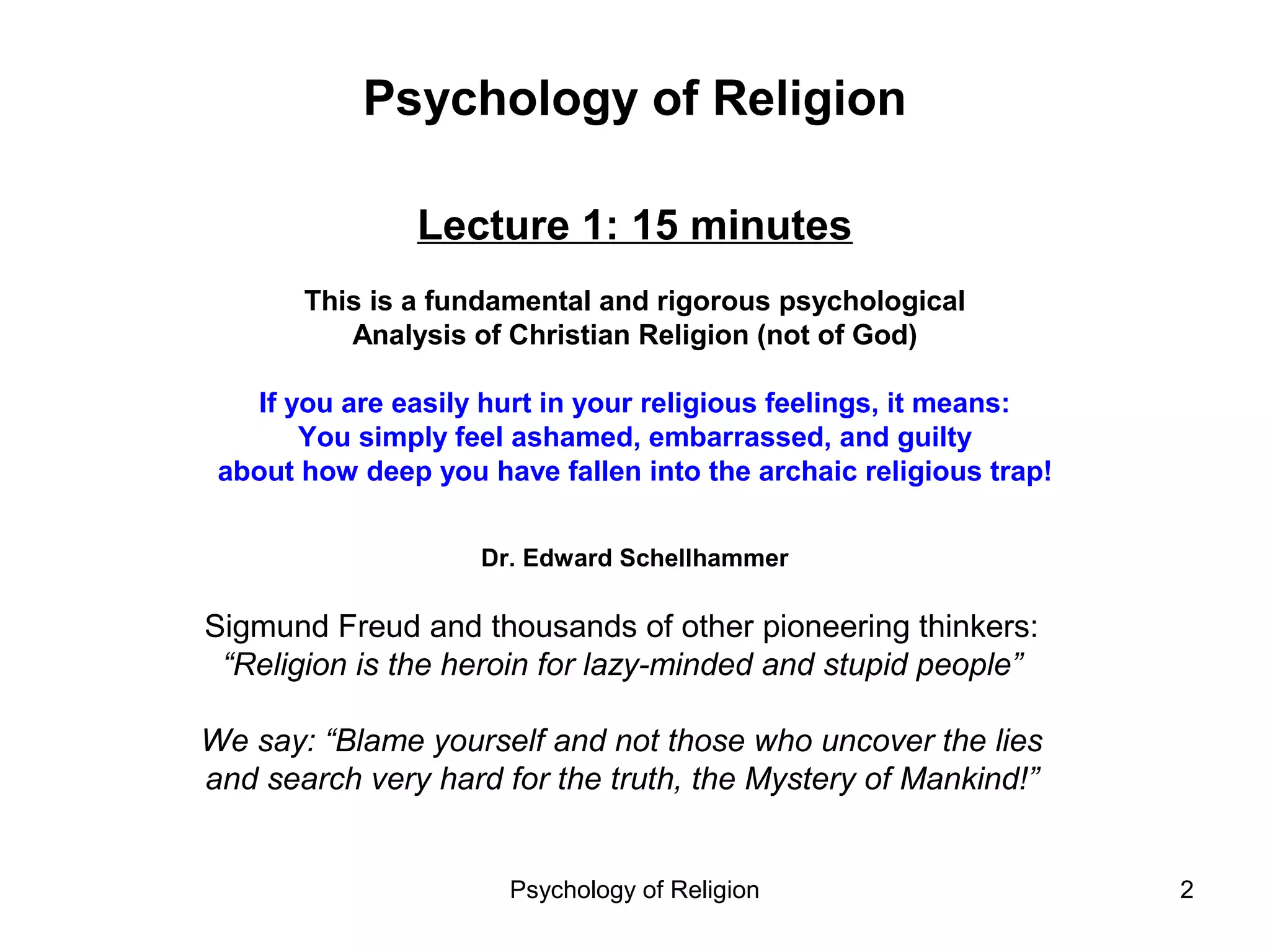 Psychology of Religion | PPT