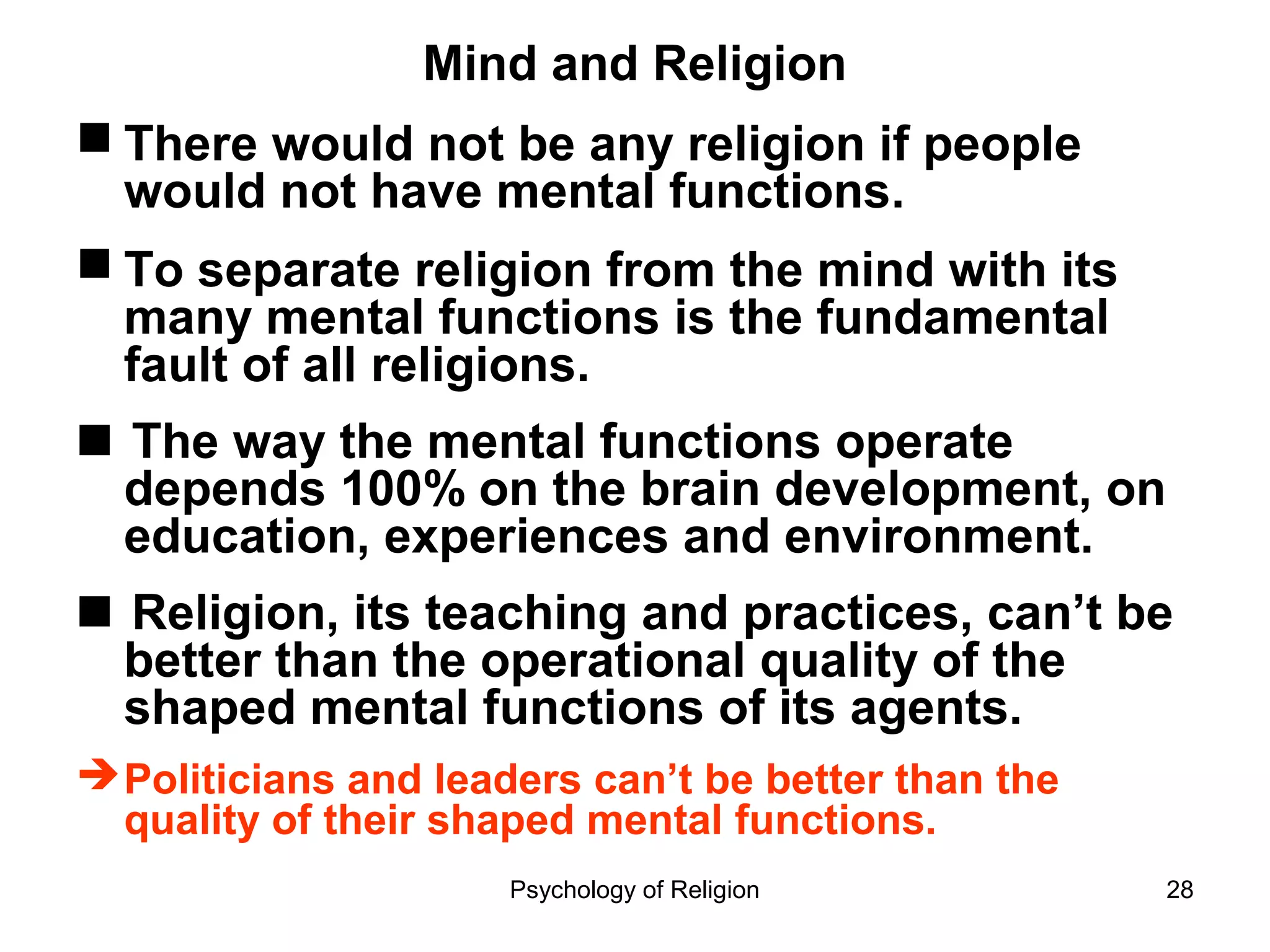 Psychology of Religion | PPT