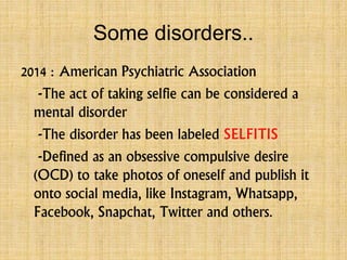Psychology of selfie | PPTX