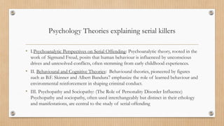 psychology of serial murderer and pattern | PPTX