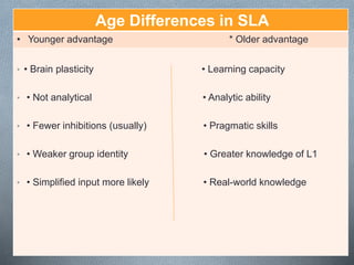 Psychology of SLA. | PPT