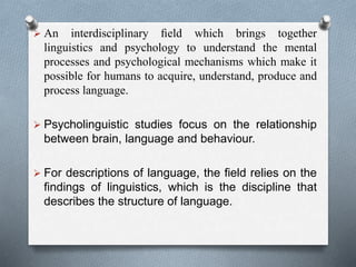 Psychology of SLA. | PPT