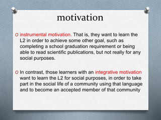 Psychology of SLA. | PPTX