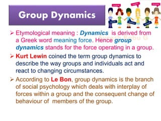 Psychology of the group | PPT
