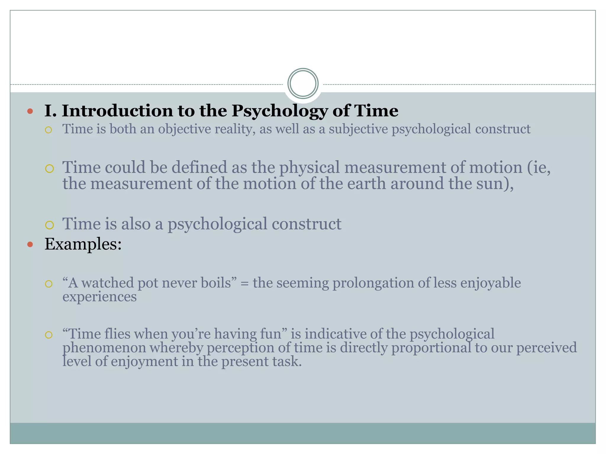 Psychology of time | PPTX