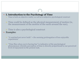 Psychology of time | PPTX