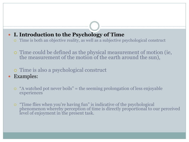 Psychology of time | PPTX