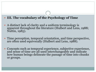 Psychology of time | PPTX