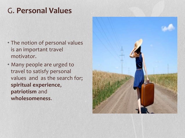 Psychology of travel: Motivation of travel | PPTX