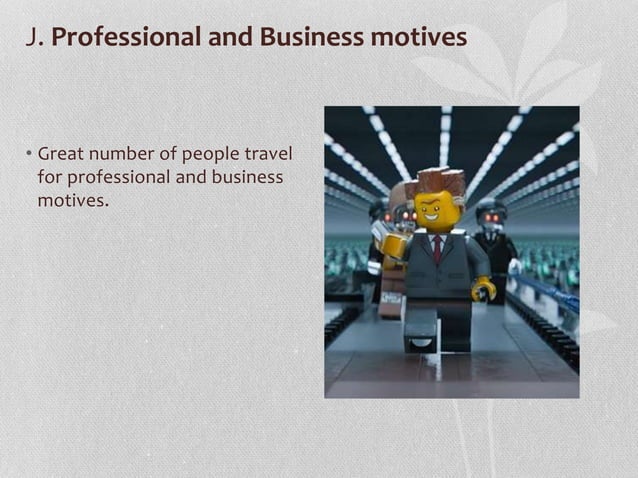 Psychology of travel: Motivation of travel | PPTX