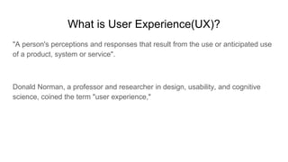 Psychology of user experience (UX) | PPT