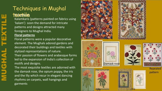 Mughal textile according to design methodology | PPT