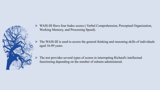 Wechsler Adult Intelligence scale (WAIS) | PPTX