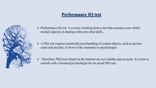 Wechsler Adult Intelligence scale (WAIS) | PPTX