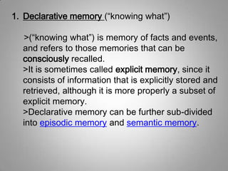 Human Memory (Psychology) | PPTX
