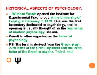 INTRODUCTION TO PSYCHOLOGY | PPTX