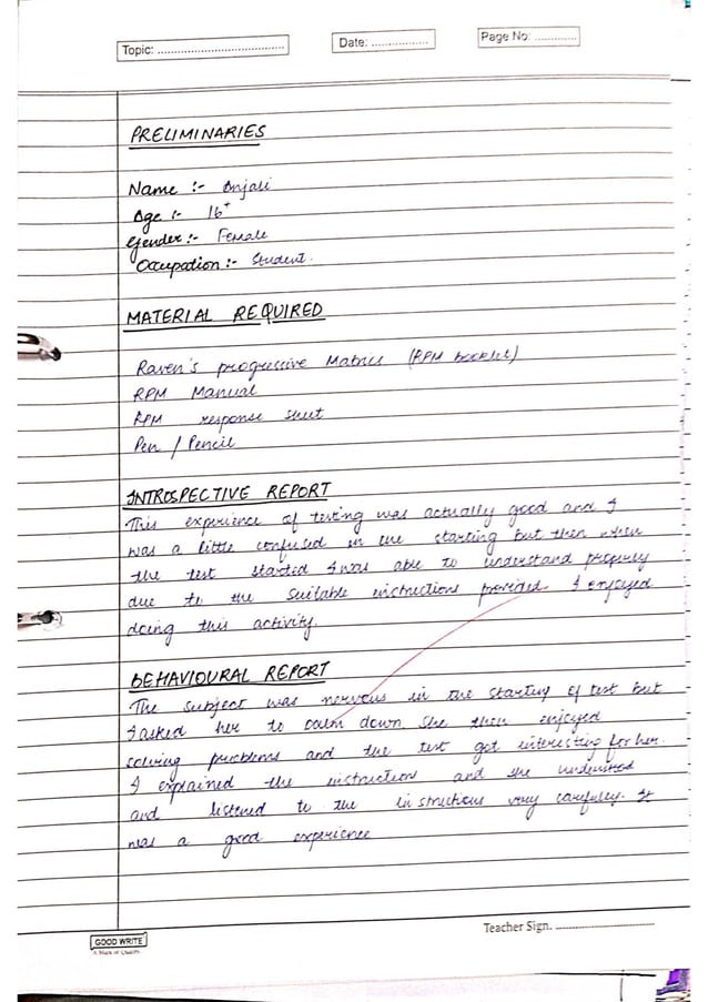 Psychology Practical File for class 12 . pdf | PDF