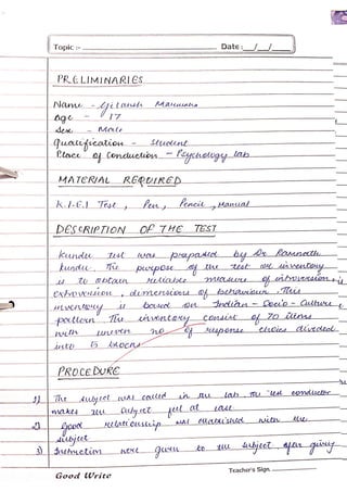 Psychology Practical File for class 12 . pdf | PDF