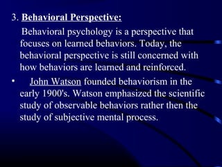 Introdustion to Psychology | PPT
