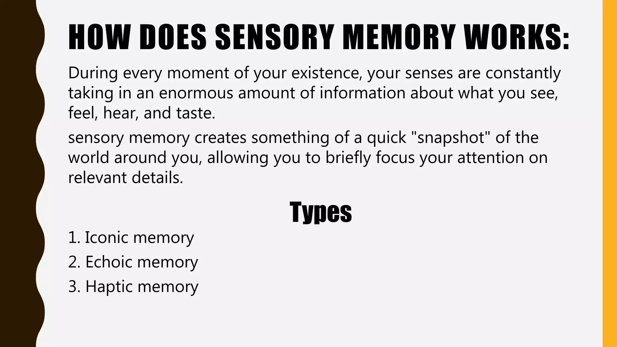 Memory and Types - Psychology | PPTX