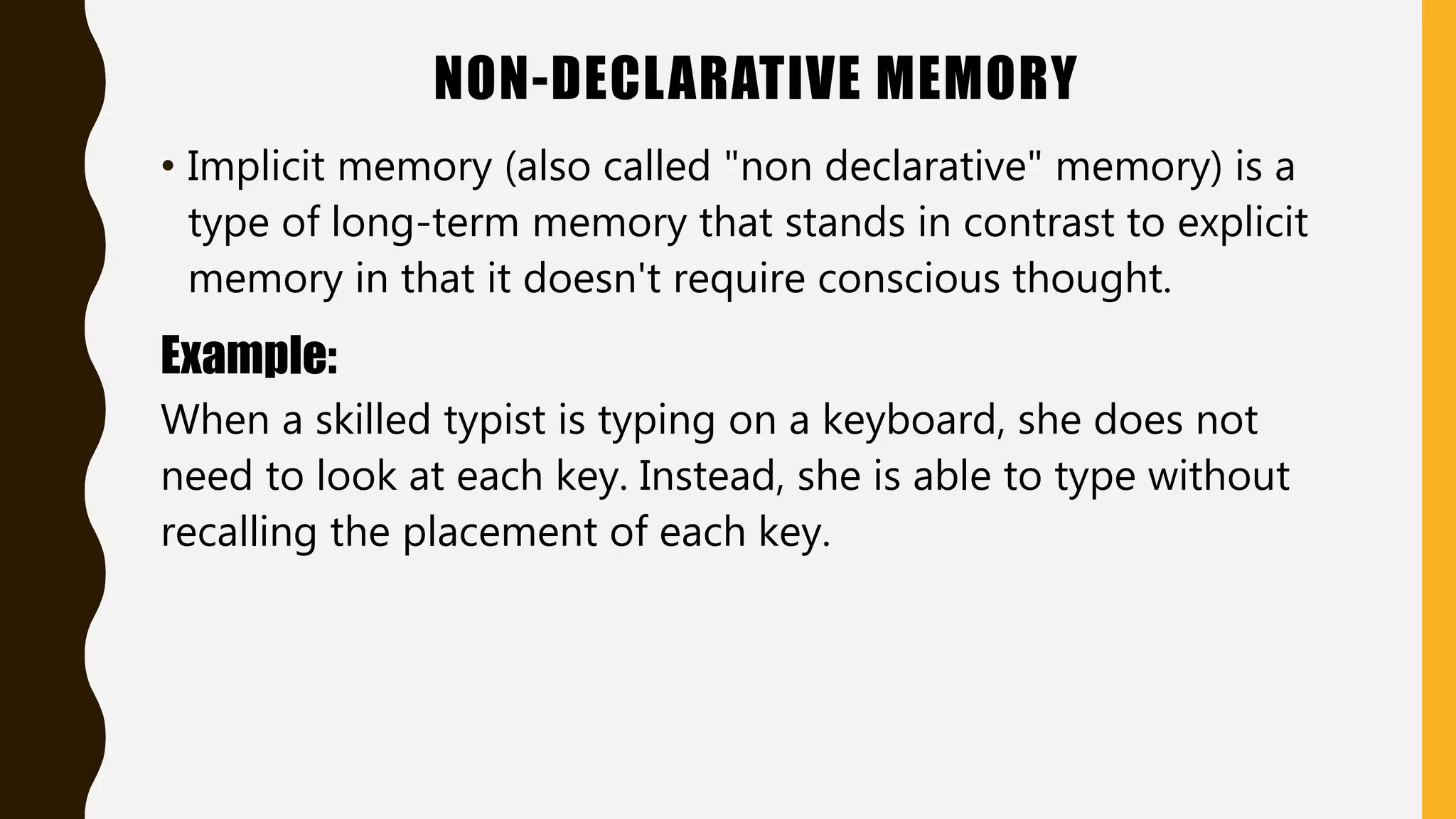 Memory and Types - Psychology | PPTX