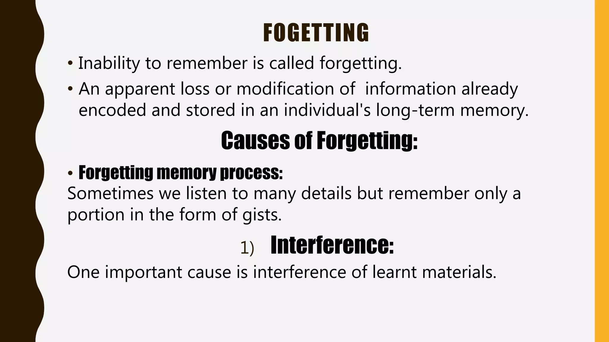 Memory and Types - Psychology | PPTX
