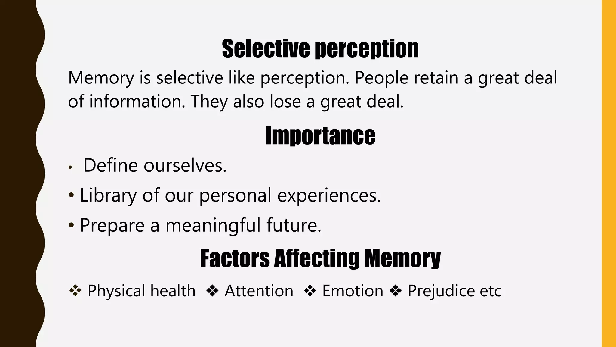 Memory and Types - Psychology | PPTX