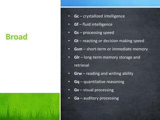 Psychology CHC Model | PPTX