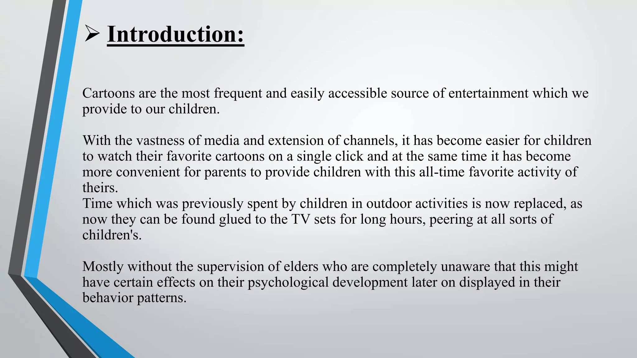 Effect of cartoons on children | PPTX