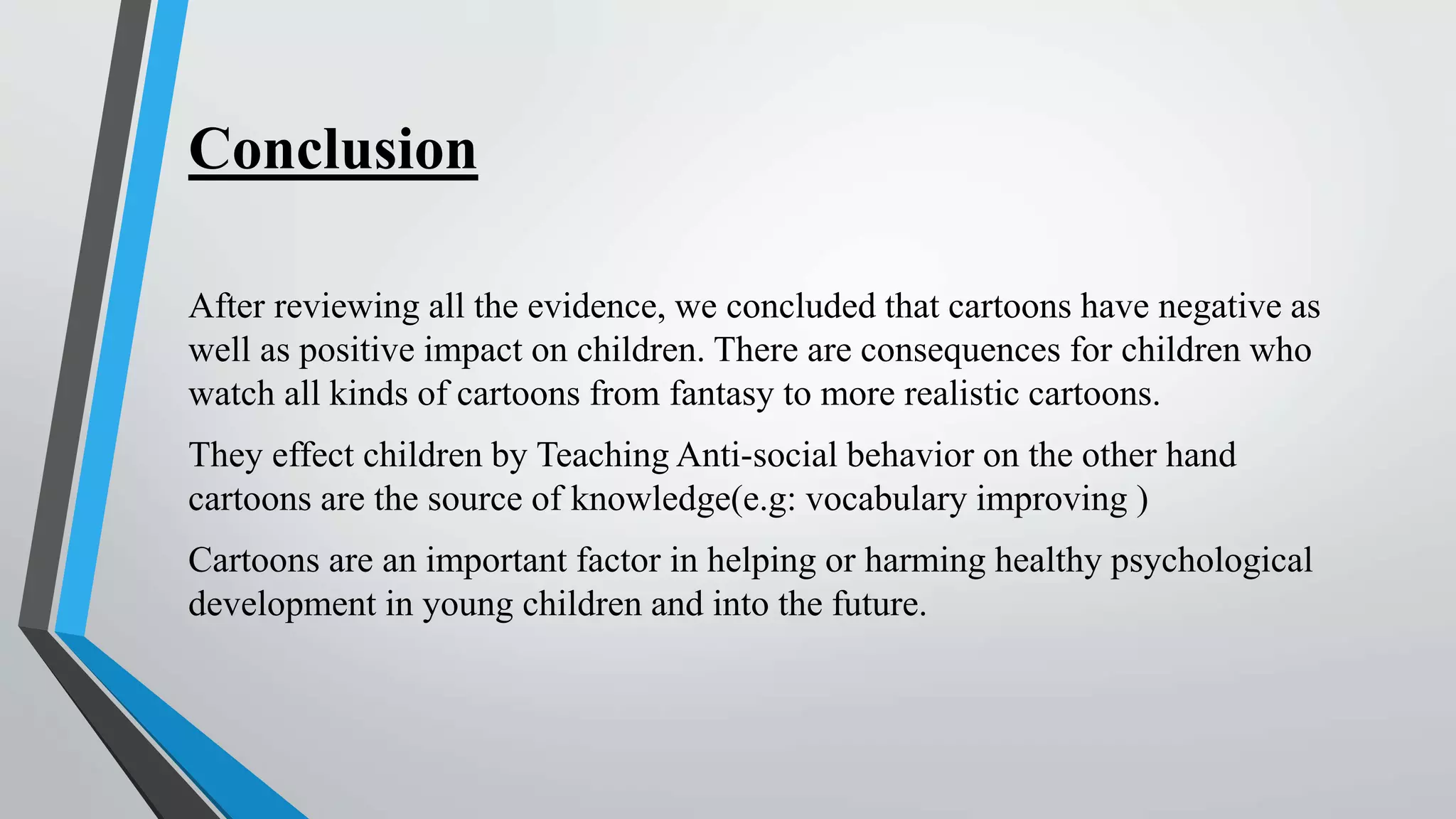 Effect of cartoons on children | PPTX