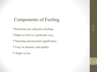 presentation on Component of emotion prepared by tipu | PPT
