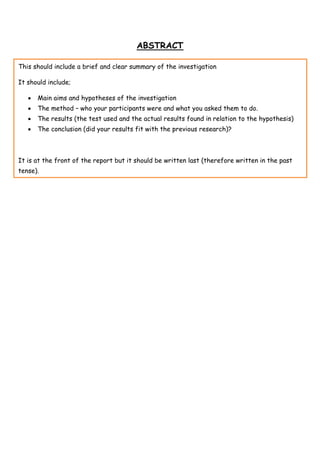 Psychology report template | PDF
