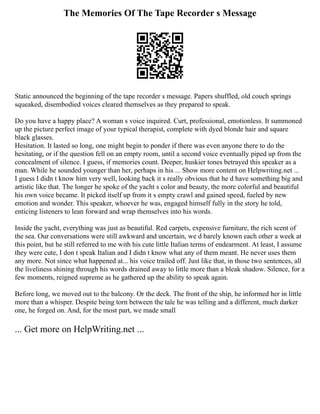 Psychology Research Paper Introduction Example. Intro | PDF