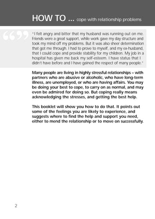 (Psychology, self help) how to cope with relationship problems | PDF