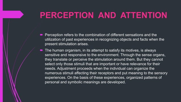 Psychology (sensation and perception) | PPTX