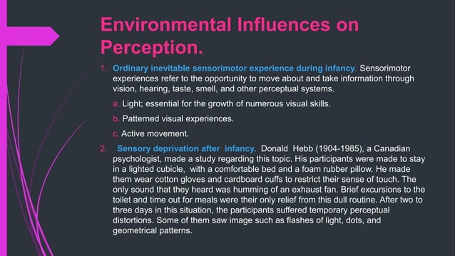Psychology (sensation and perception) | PPTX