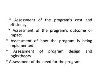 Psychology Techniques - Program Evaluation | PPT