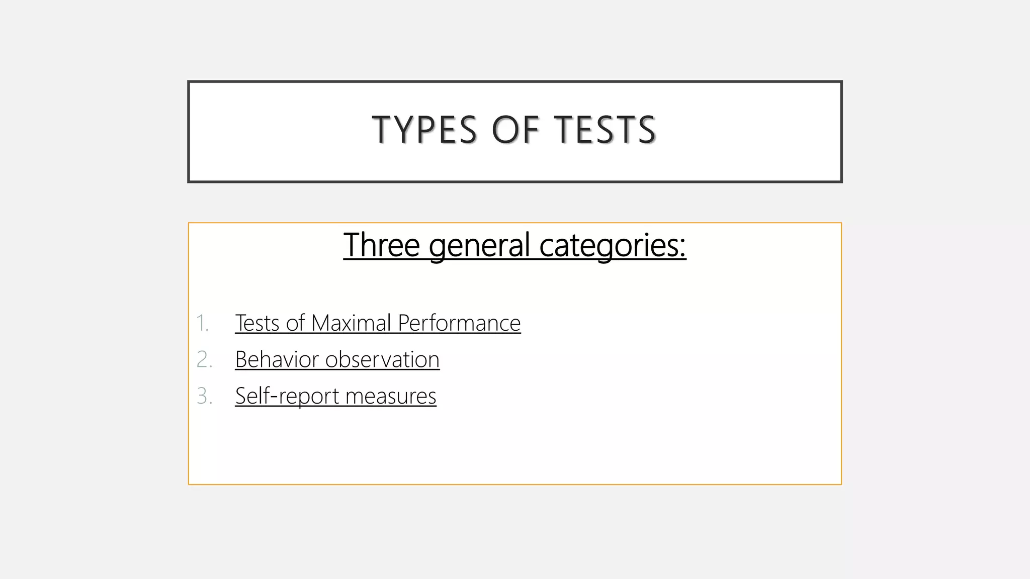 Psychology test and its types | PPTX