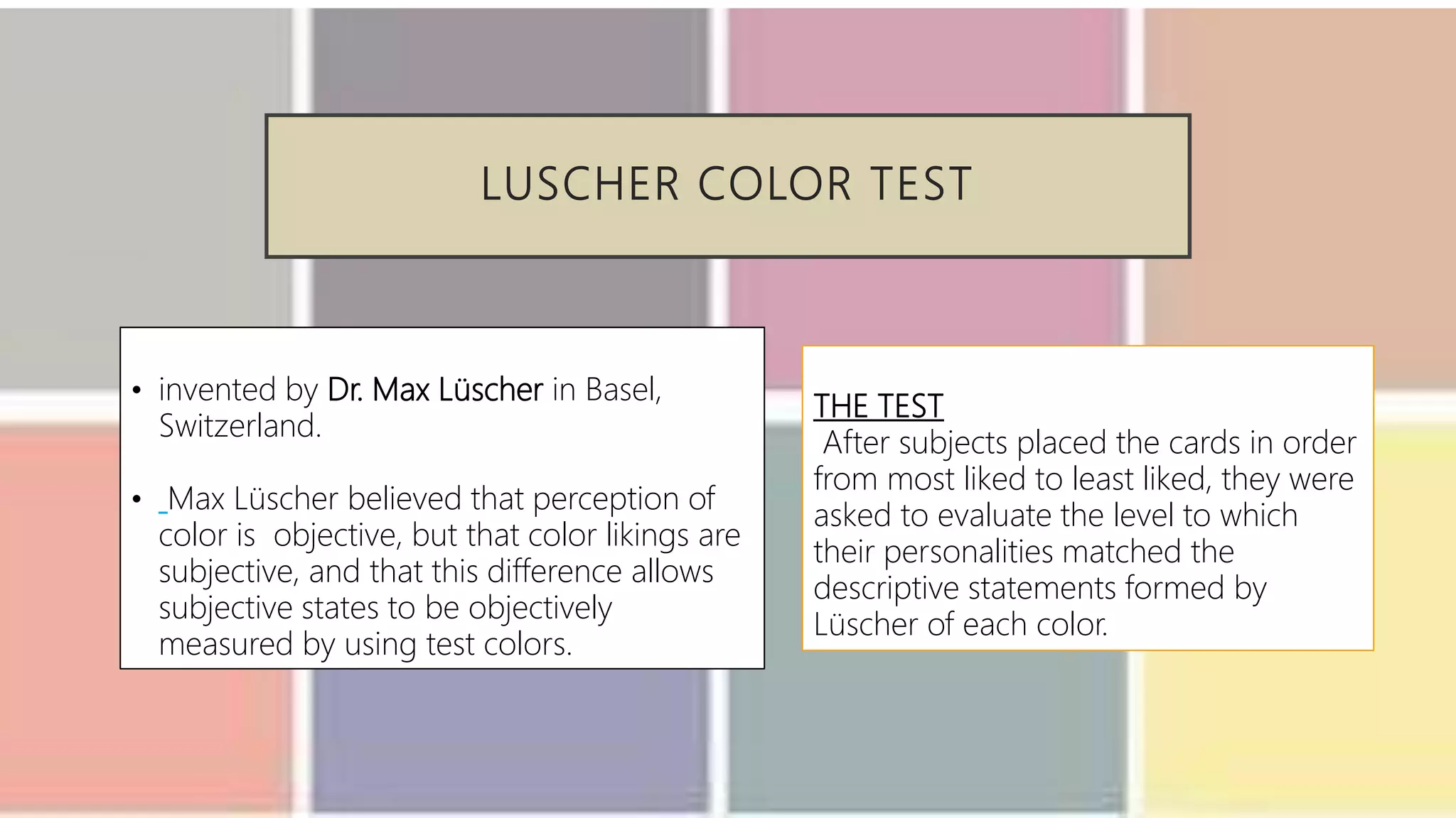 Psychology test and its types | PPTX