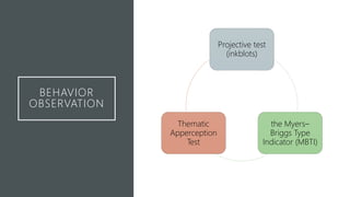 Psychology test and its types | PPT