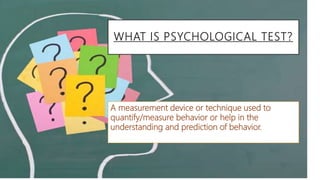 Psychology test and its types | PPT