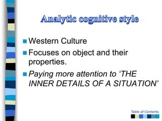 Culture,Cognitive Styles and Problem Solving | PPTX