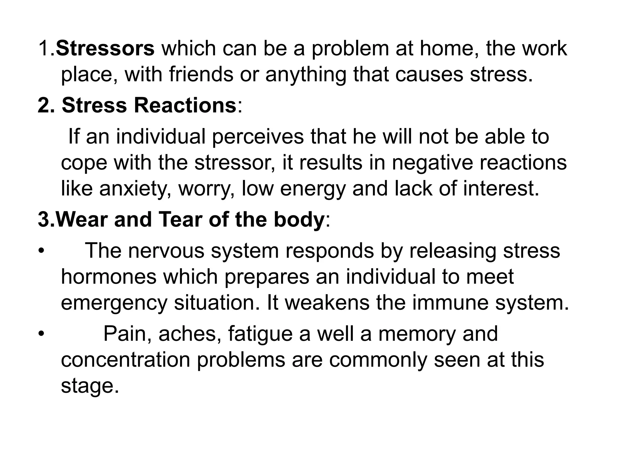 Psychology unit iv -stress | PPTX