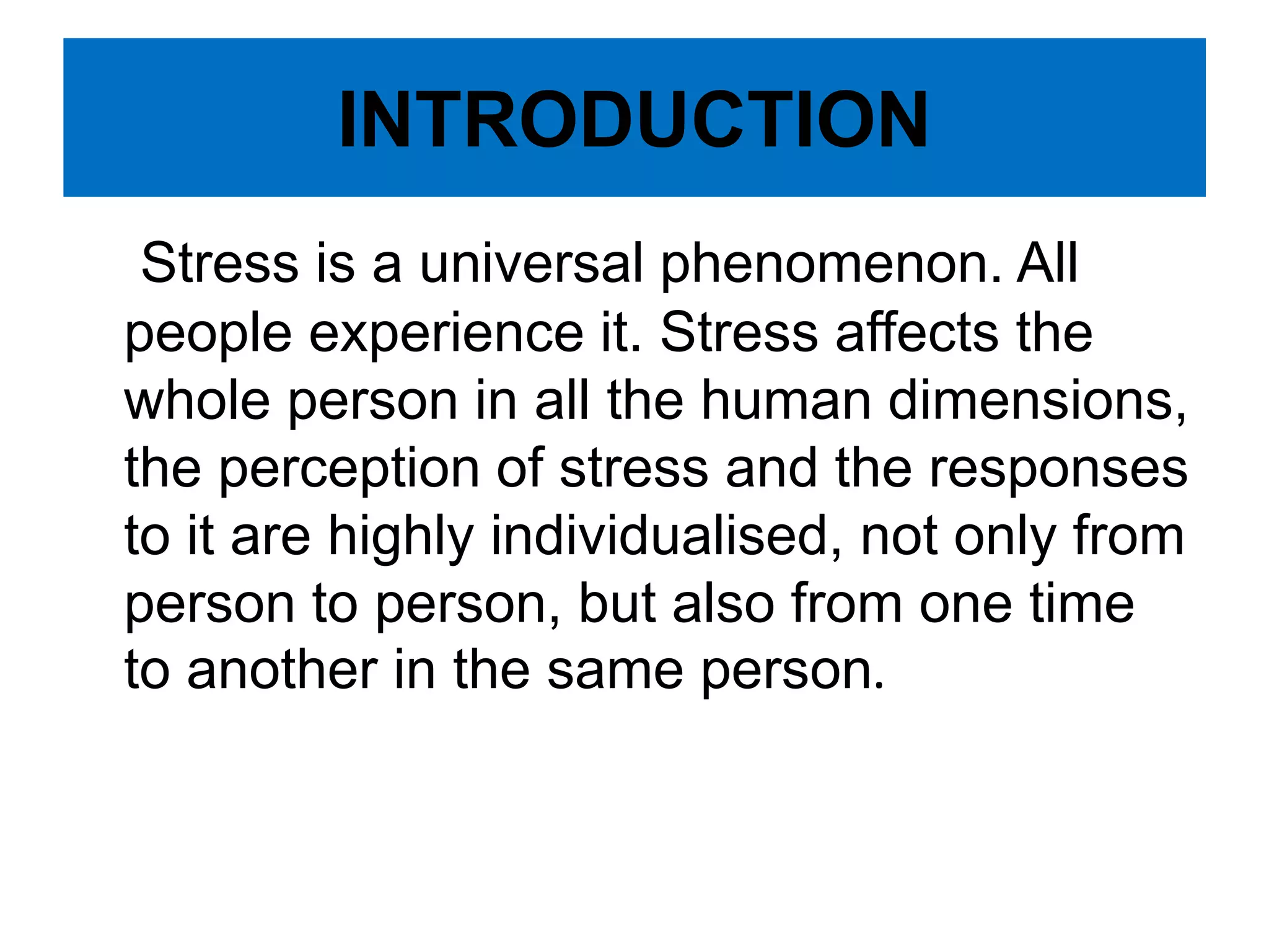 Psychology unit iv -stress | PPTX