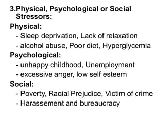 Psychology unit iv -stress | PPTX