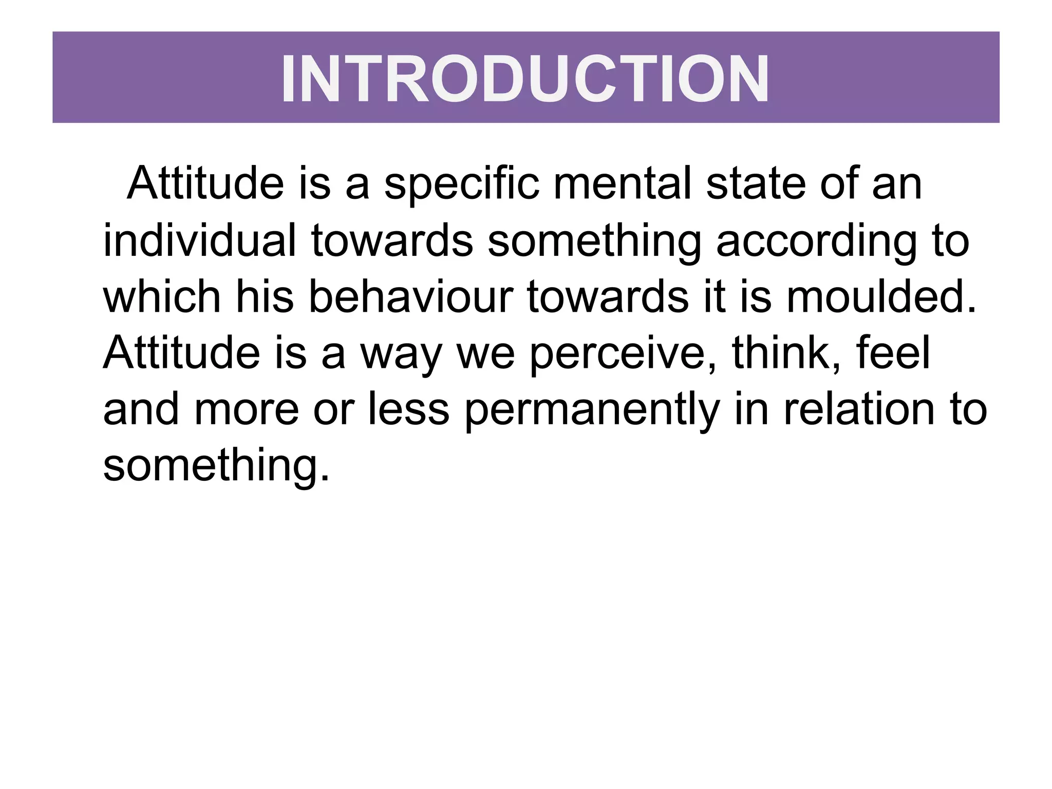 Psychology unit iv attitude | PPTX