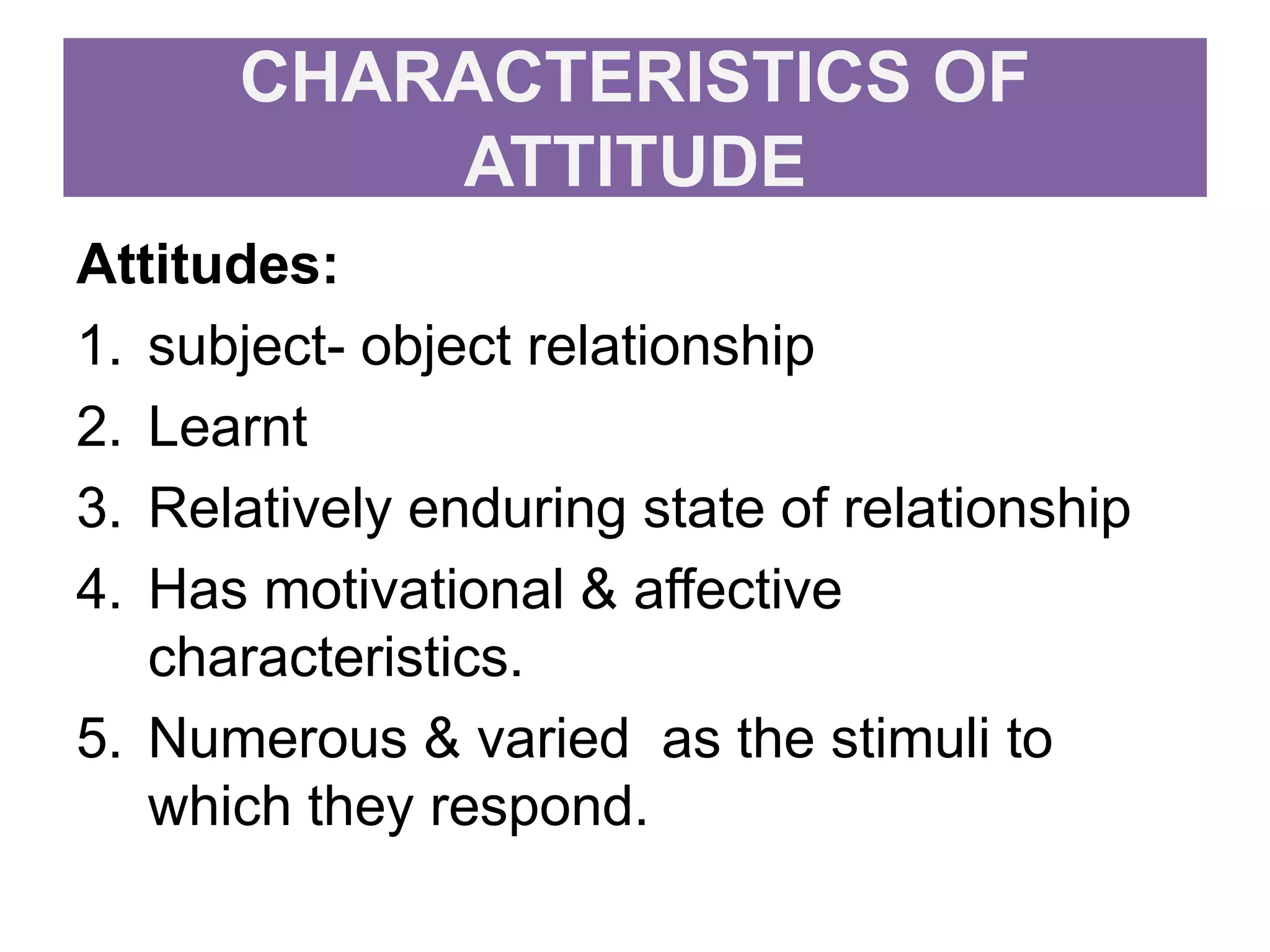Psychology unit iv attitude | PPTX