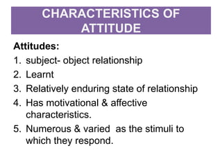 Psychology unit iv attitude | PPTX