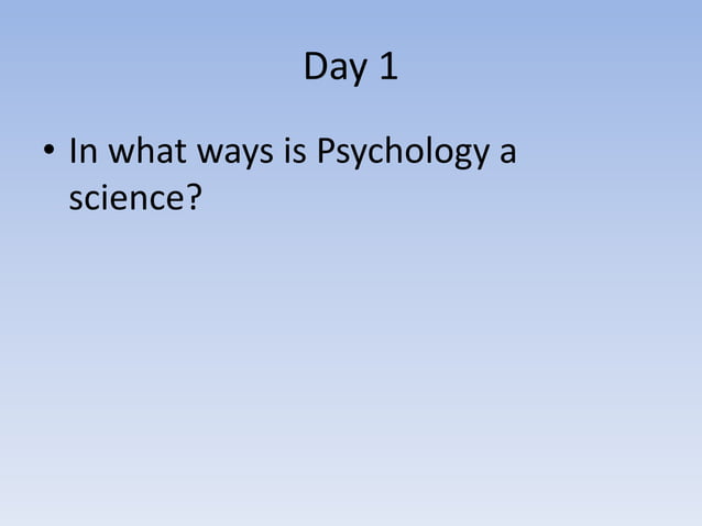 Psychology warm ups | PPT | Free Download