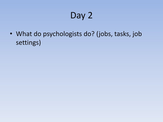 Psychology warm ups | PPT | Free Download